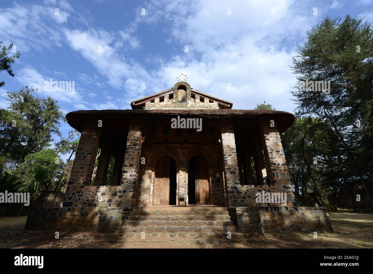 The beautiful Debre Birhan Selassie church in Gondar, Ethiopia Stock ...