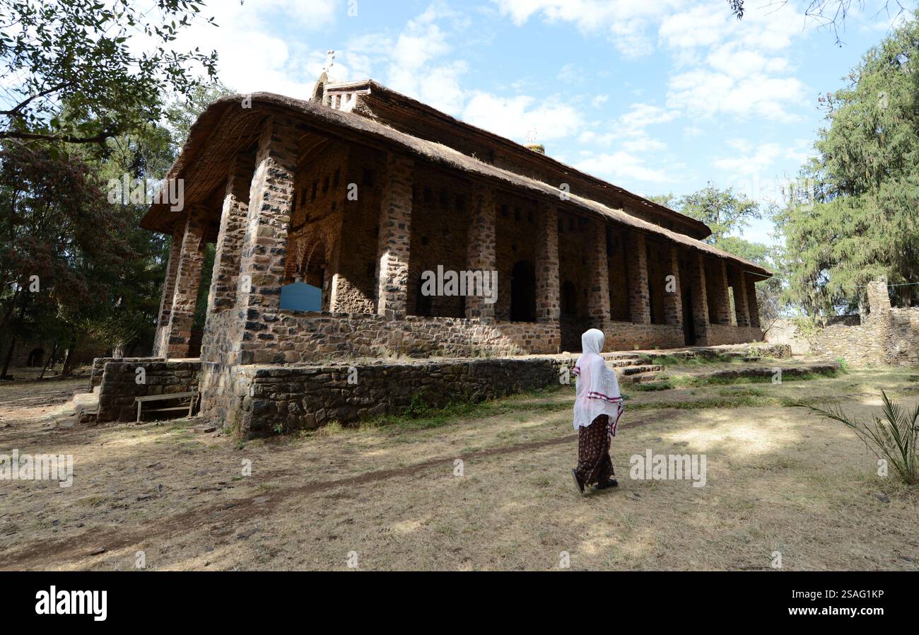 The beautiful Debre Birhan Selassie church in Gondar, Ethiopia Stock ...