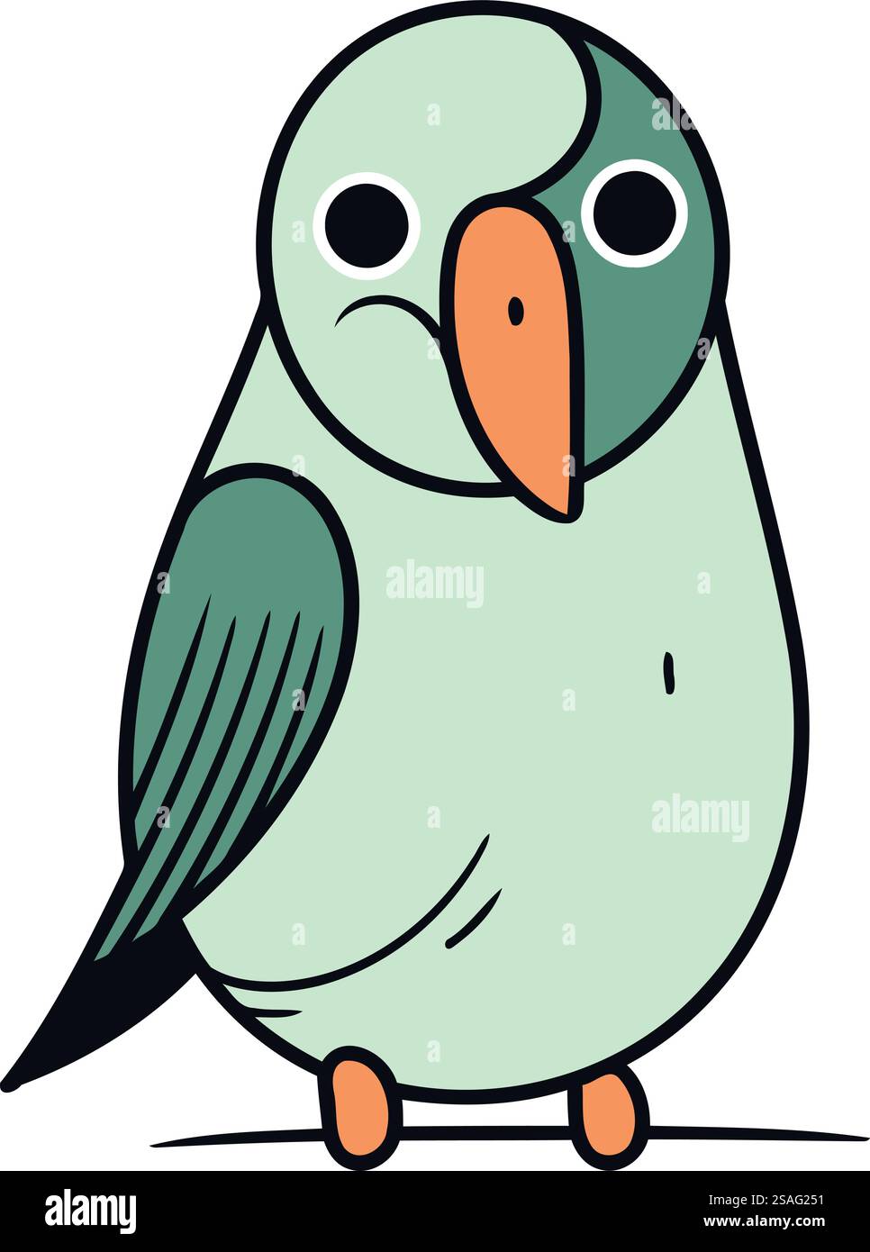 Cartoon parrot. Vector illustration of a funny parrot Stock Vector ...