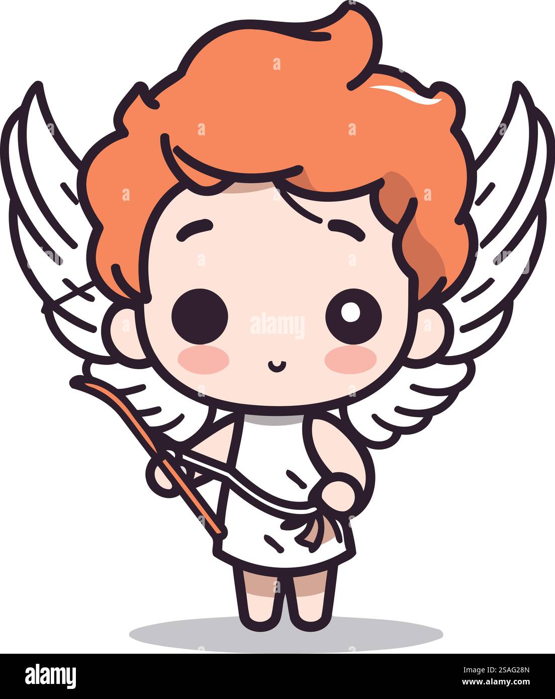 Cupid angel character design. Cute cupid vector illustration Stock ...