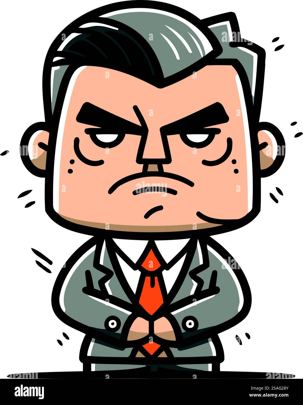 Angry Businessman Cartoon Vector Illustration Stock Vector Image & Art ...