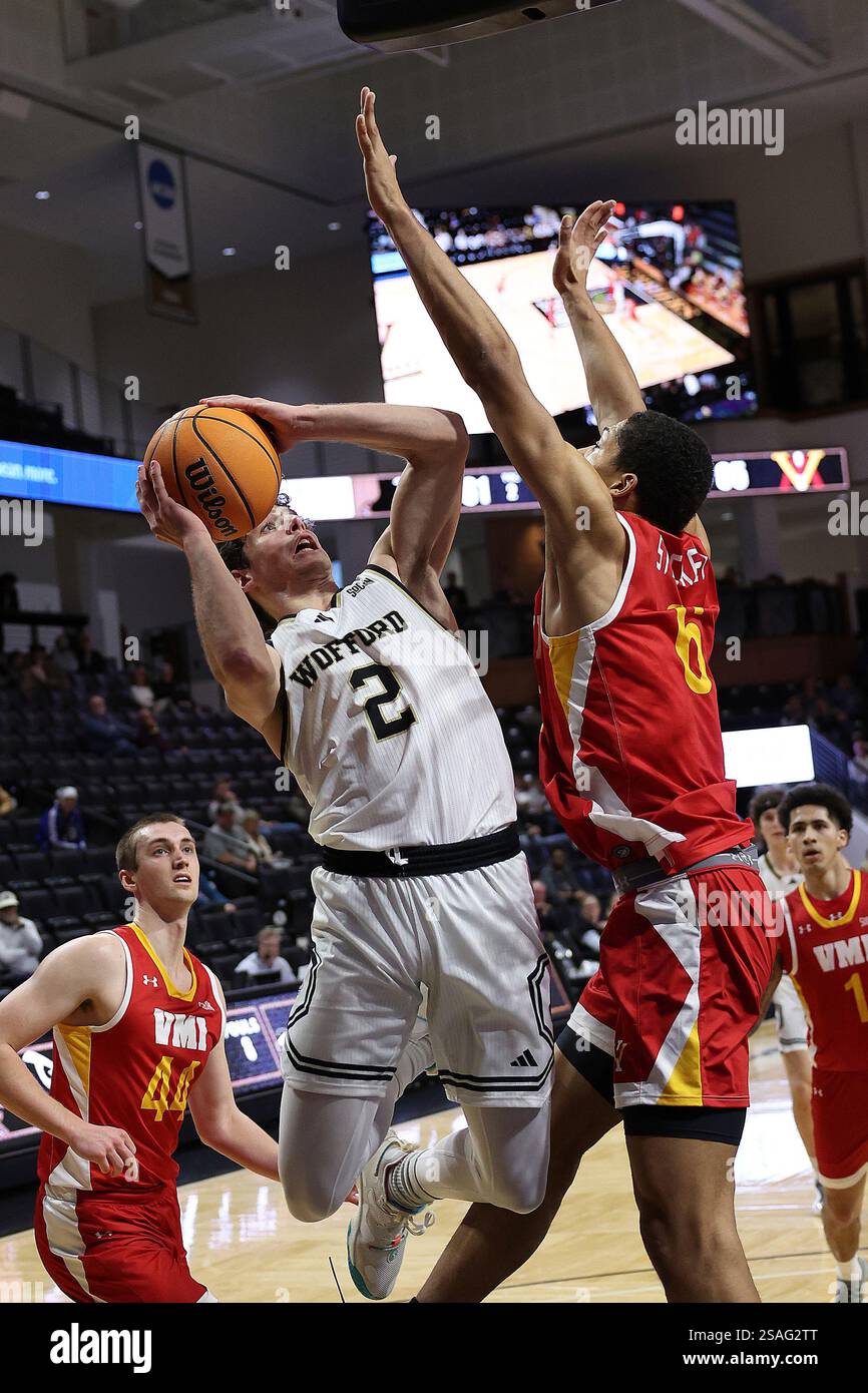 SPARTANBURG, SC - JANUARY 29: Wofford Terriers guard Dillon Bailey (2 ...