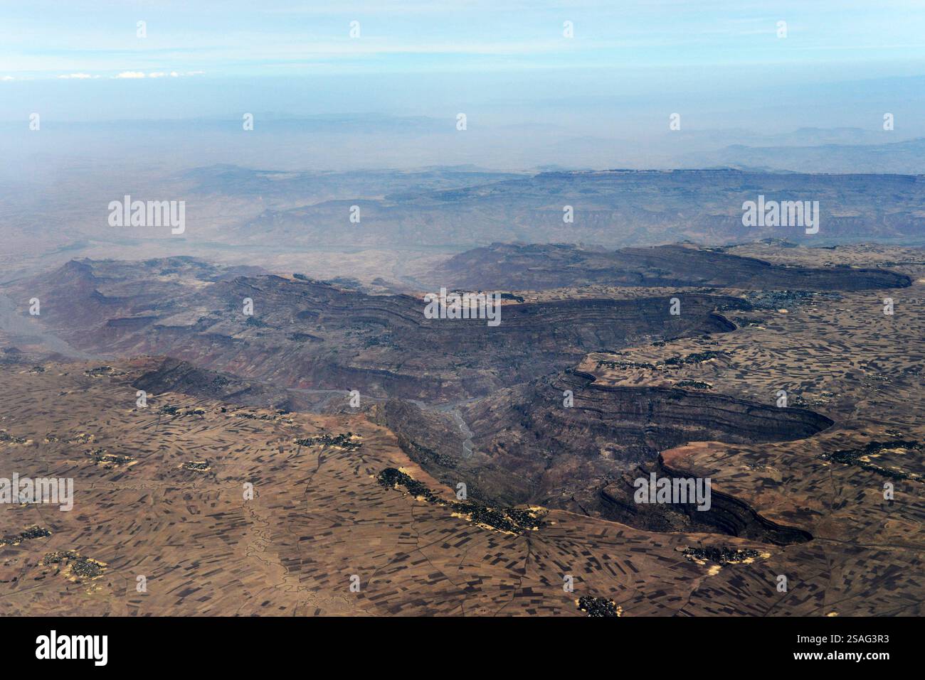 Beautiful aerial views between Addis Ababa and Dessie in Ethiopia Stock ...