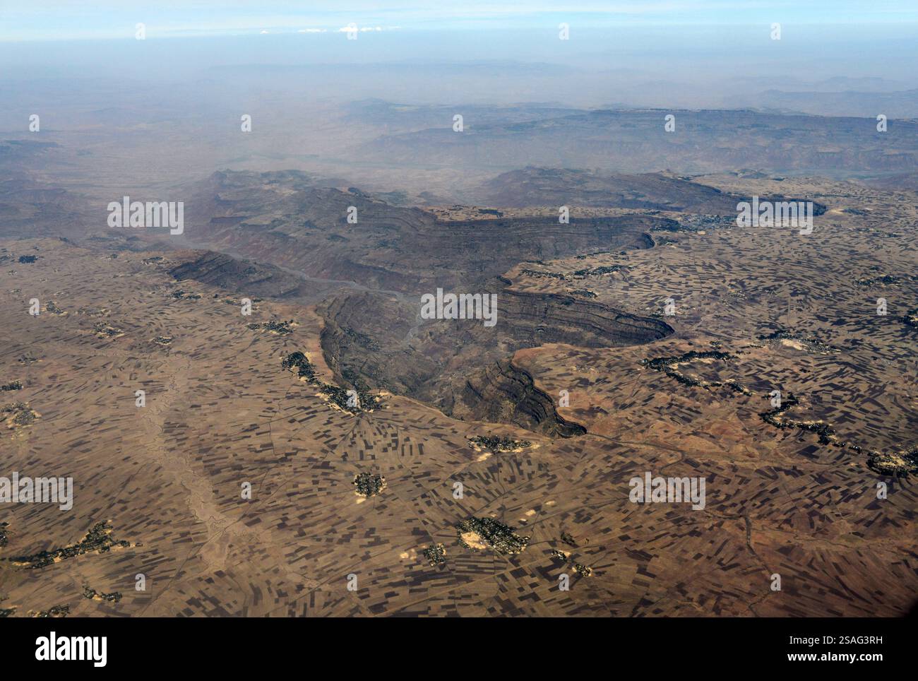 Beautiful aerial views between Addis Ababa and Dessie in Ethiopia Stock ...