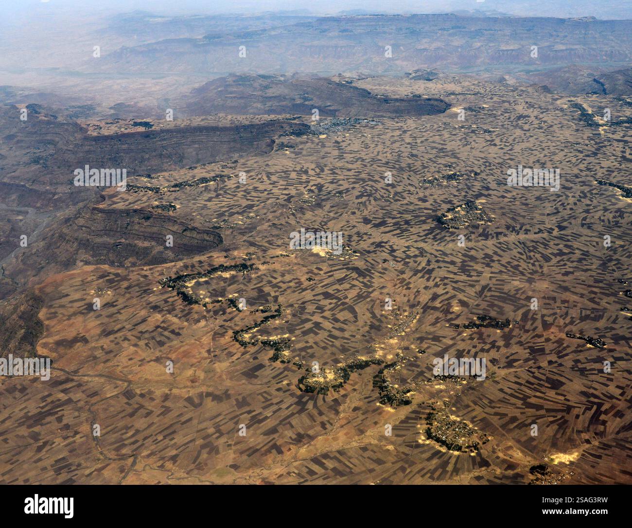 Beautiful aerial views between Addis Ababa and Dessie in Ethiopia Stock ...