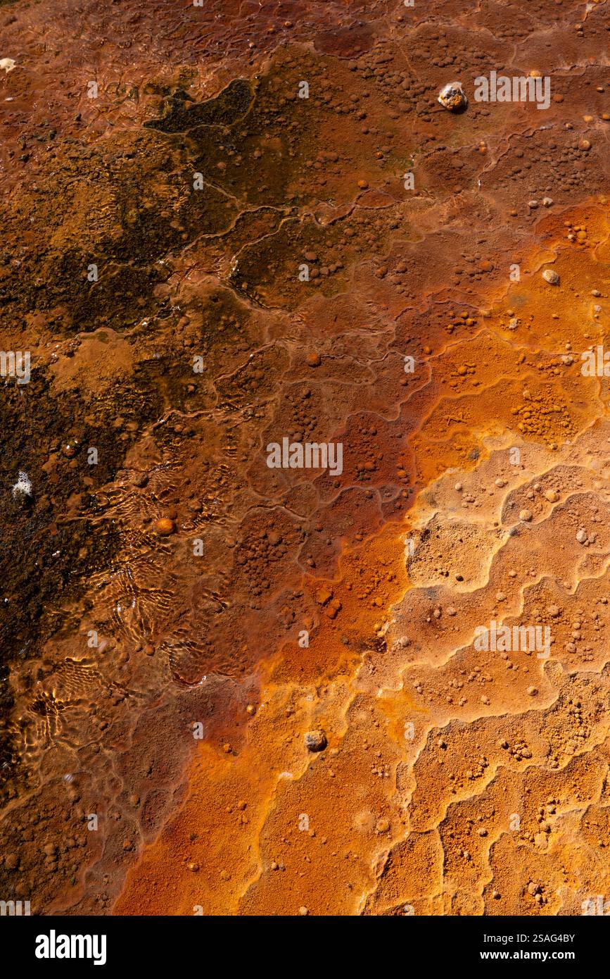 USA, Utah. Crystal Geyser, a cold water geyser, travertine geological ...