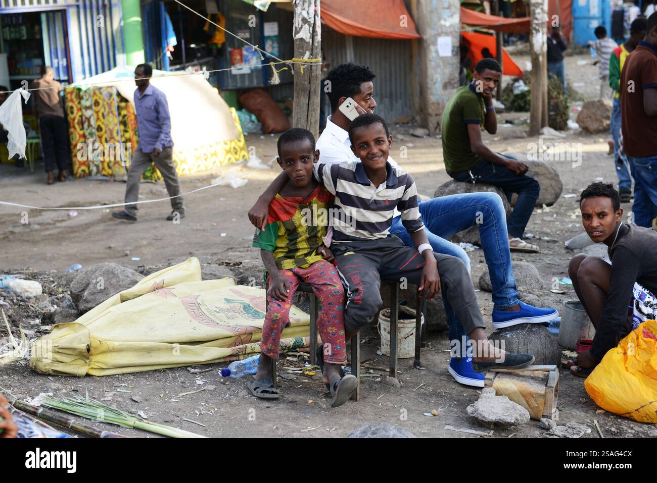 Street markets in Kombolcha, Ethiopia Stock Photo - Alamy