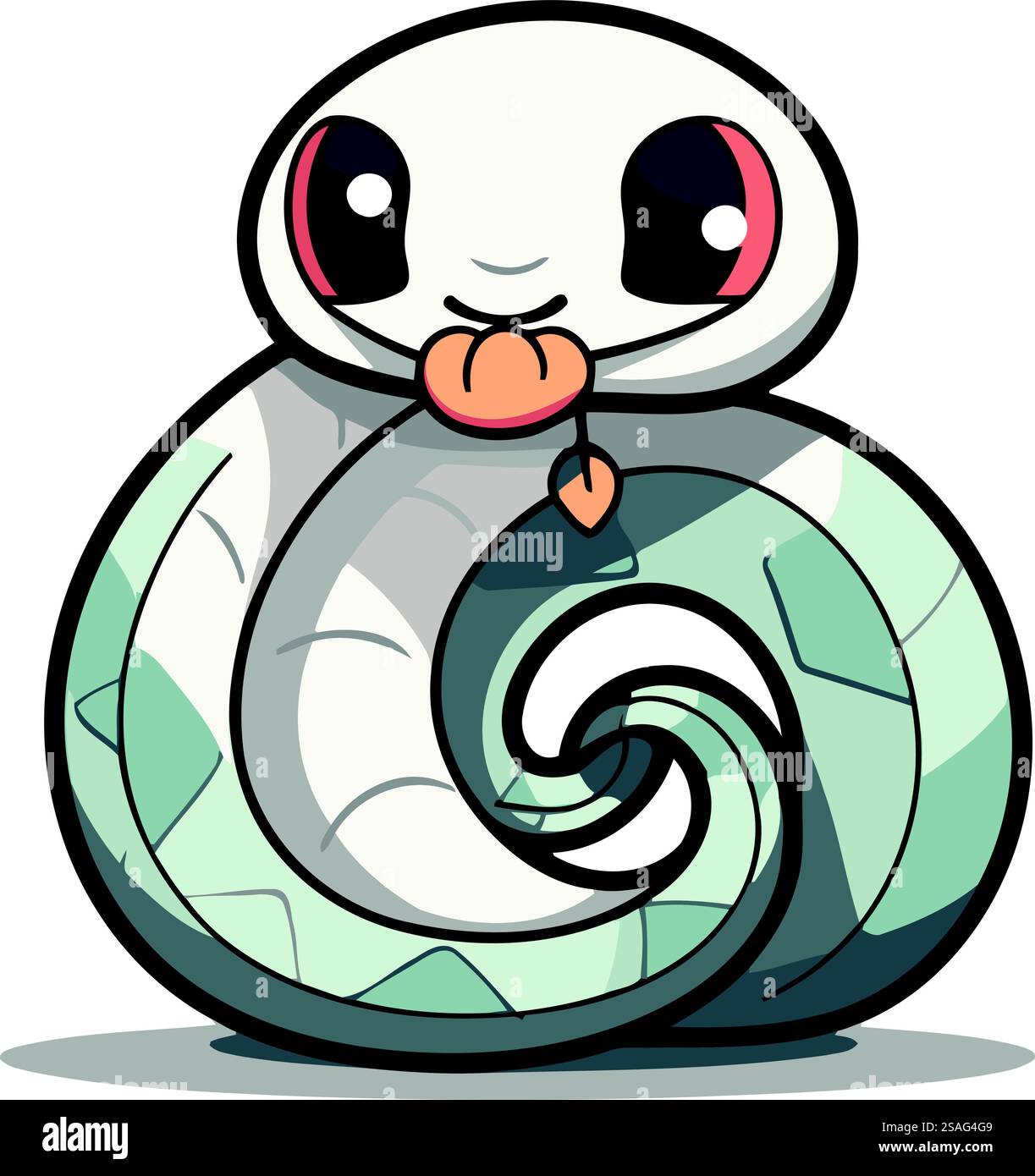 Cute snake character cartoon style. Vector illustration.eps 10 Stock ...
