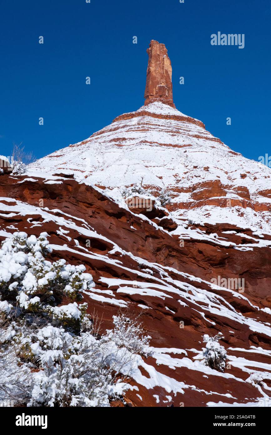 USA, Utah. Winter snowfall in Castle Valley Stock Photo - Alamy