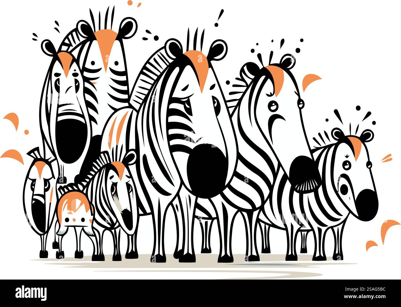 Zebra family zoo Stock Vector Images - Alamy