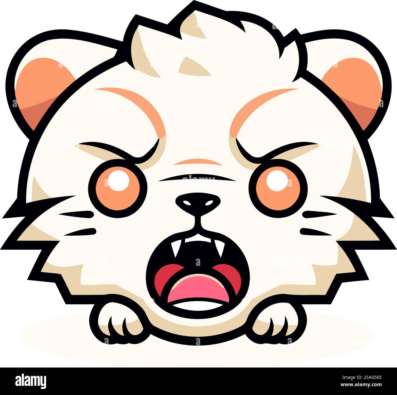 Hamster Cartoon Character Vector. Cute Hamster Face Emotion Icon Stock ...