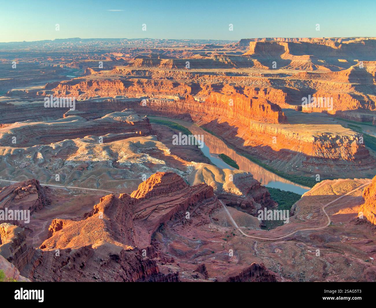 USA, Utah. Dead Horse Point State Park, sunrise view of the canyon ...