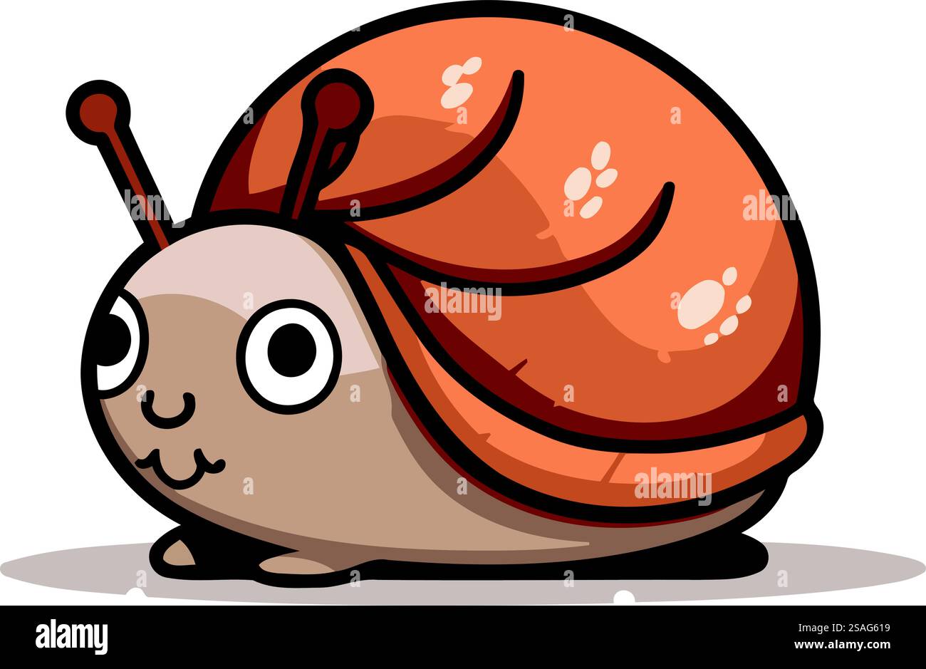 Cute Snail Cartoon Mascot Character Vector Illustration Stock Vector ...