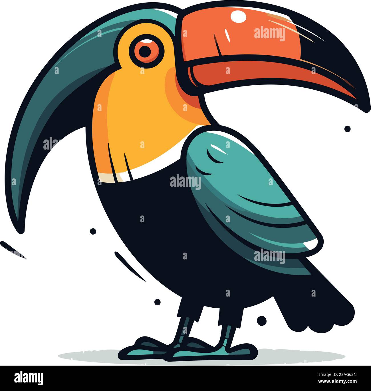 Cartoon toucan. Vector illustration of a cartoon toucan Stock Vector ...