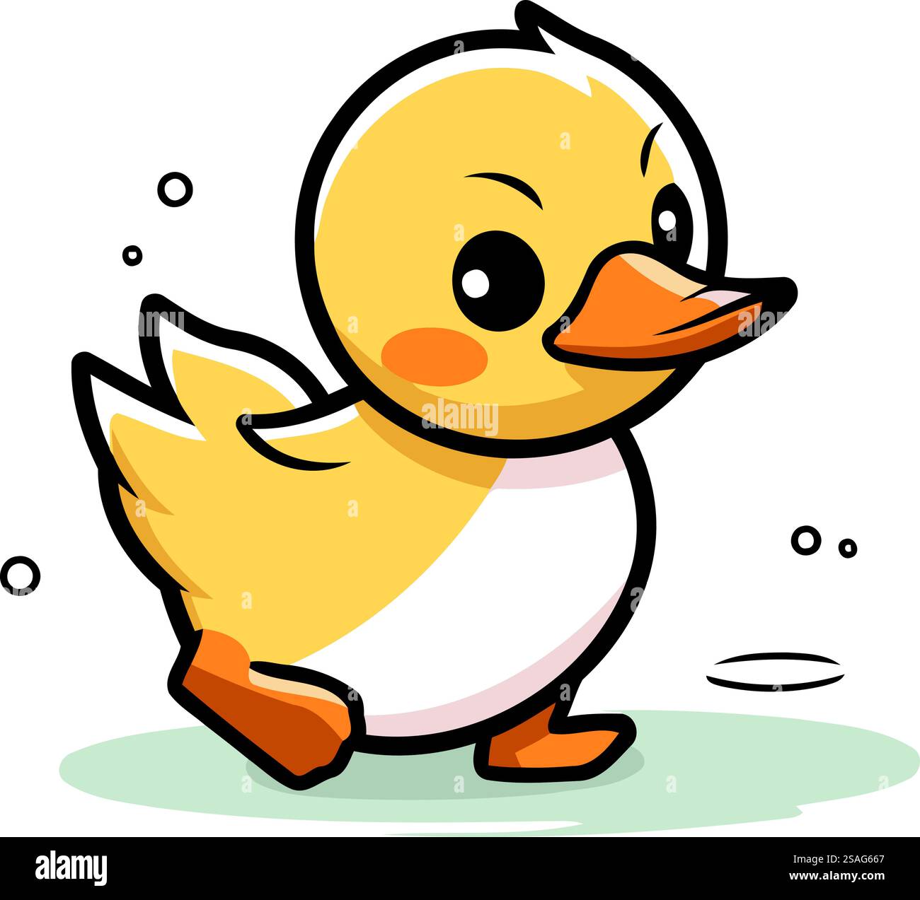 Cute duckling cartoon vector illustration. Cute cartoon duckling Stock ...