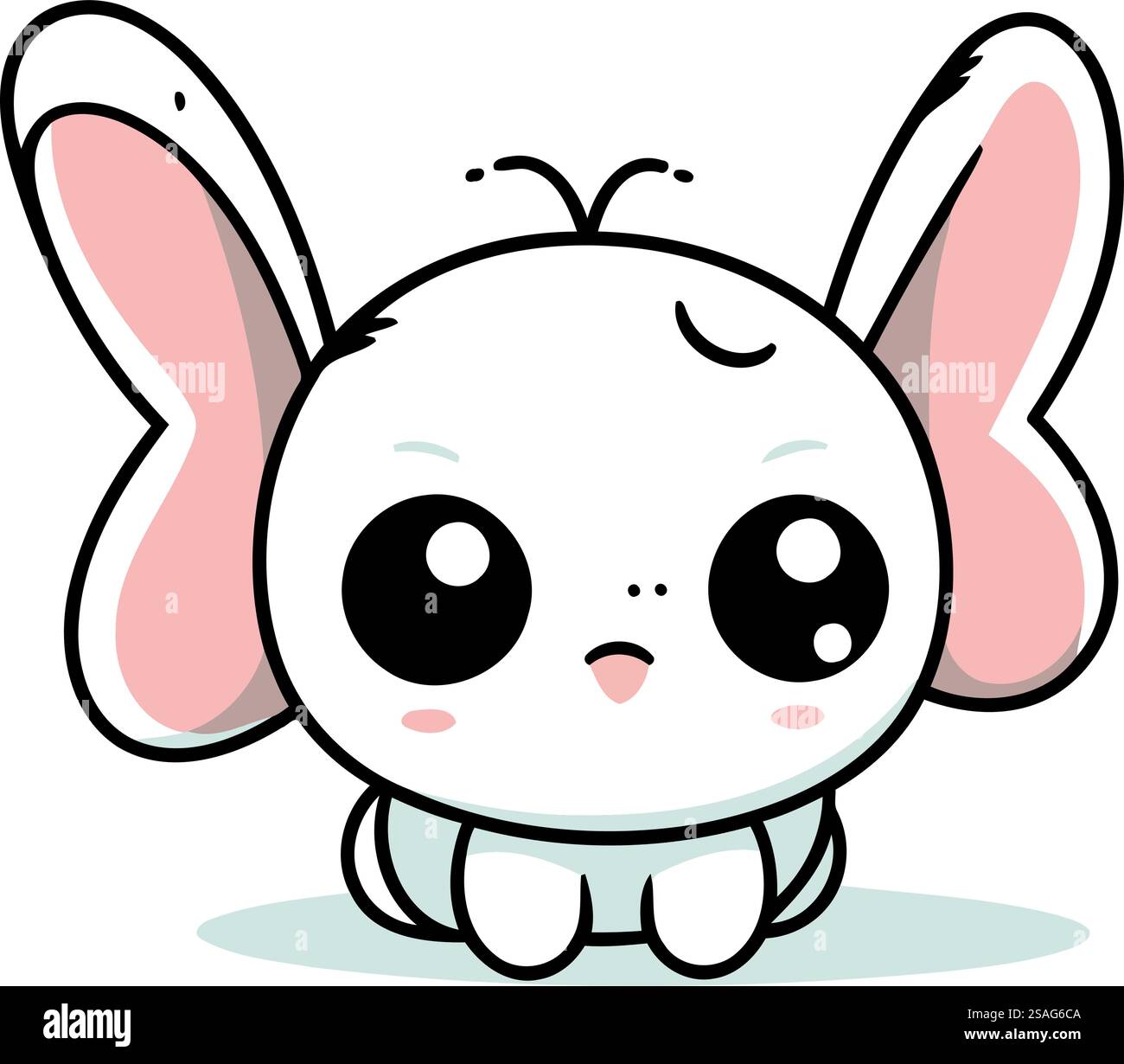 Cute bunny cartoon character vector illustration. Cute bunny mascot ...