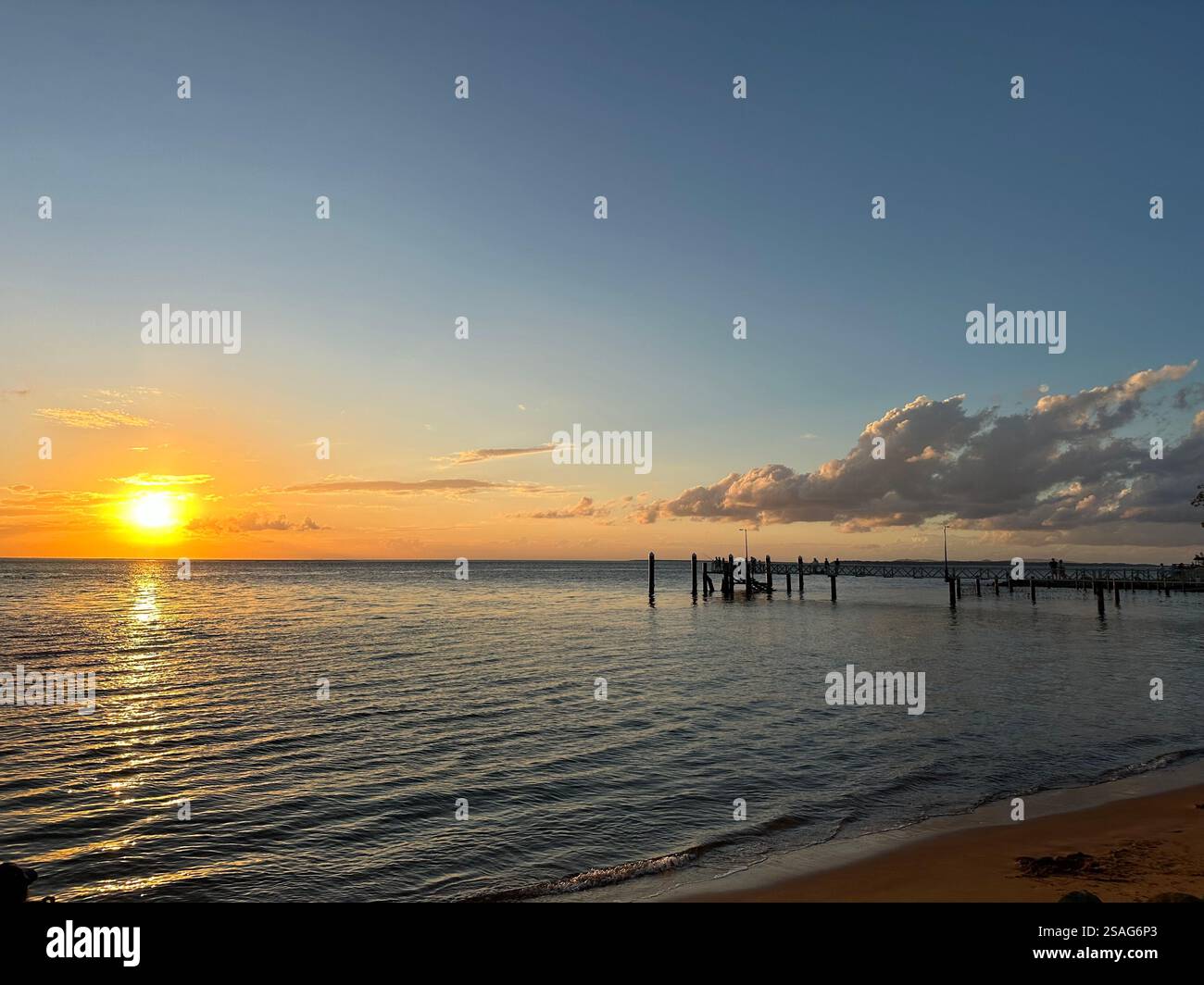 Beautiful sunset of amity point on North Stradbroke Island Stock Photo ...