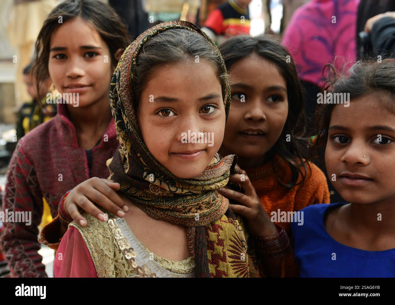 Group portrait - Sufi girls at the Makanpur Mela in Uttar Pradesh ...