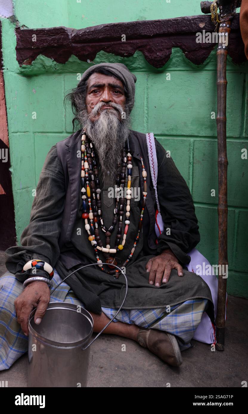 Portrait of a Sufi faqeer attending the annual 'Urs (death anniversary ...