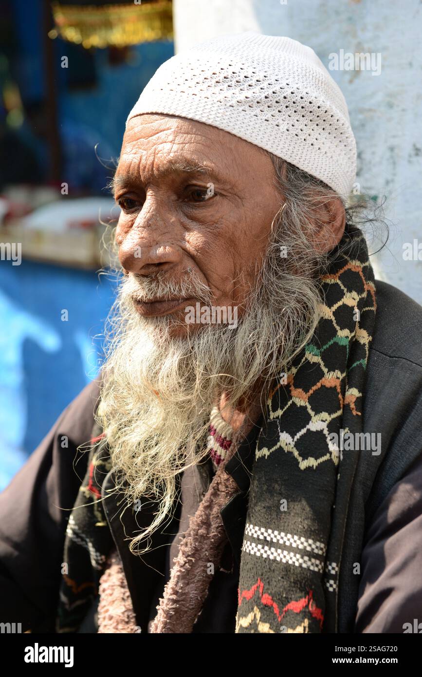 Portrait of a Muslim Indian man taken in Makanpur, Uttar Pradesh, India ...