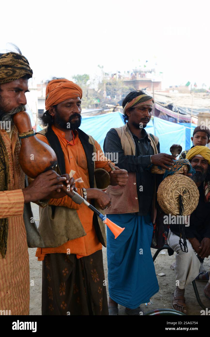 A Snake Charmer at the Makanpur Mela in Uttar Pradesh, India Stock ...
