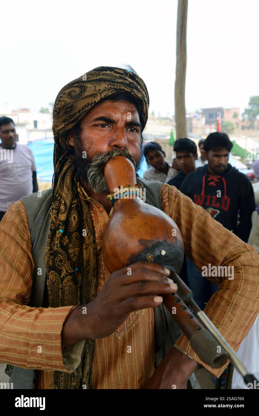 A Snake Charmer at the Makanpur Mela in Uttar Pradesh, India Stock ...