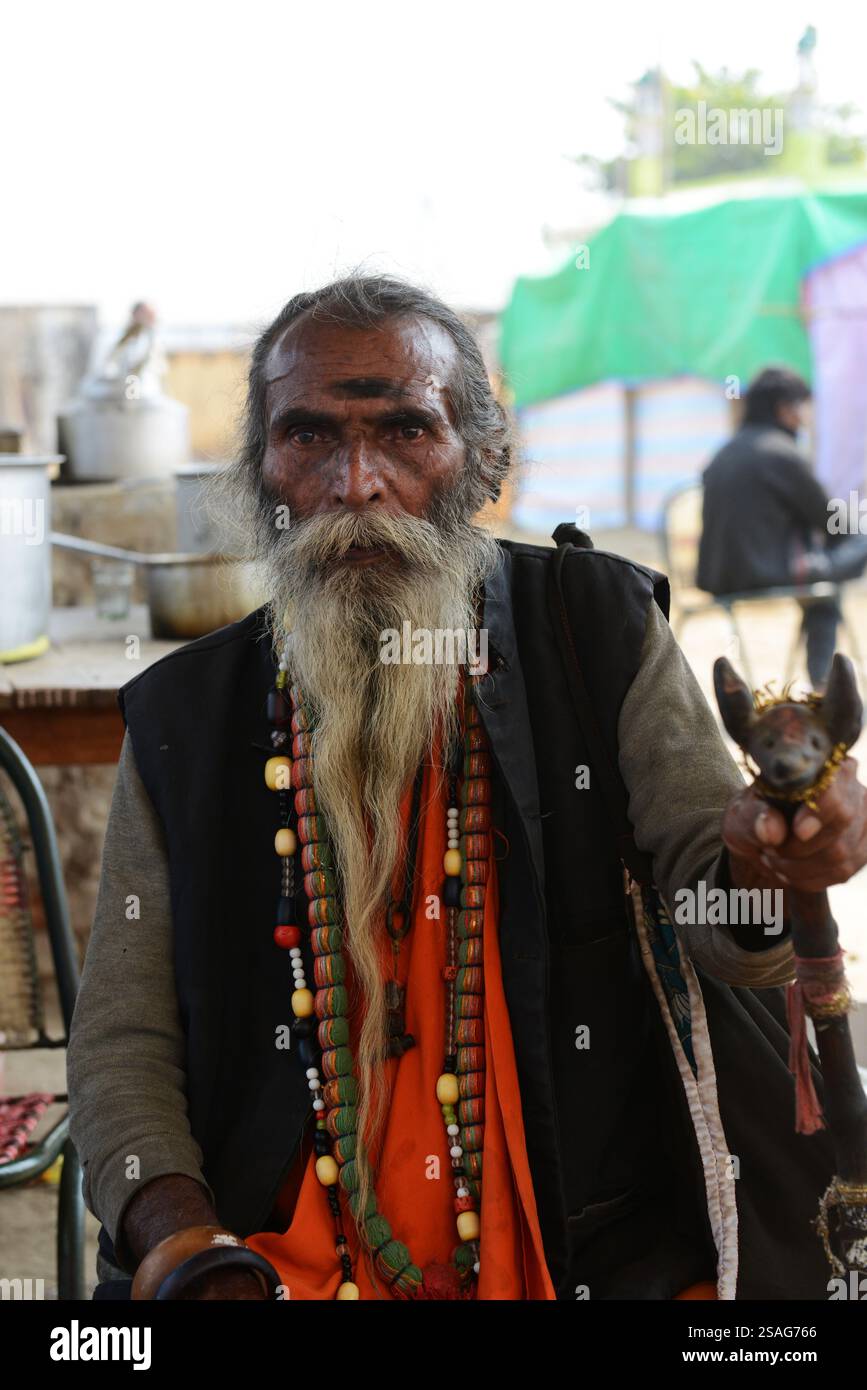 Portrait of a Sufi faqeer attending the annual 'Urs (death anniversary ...