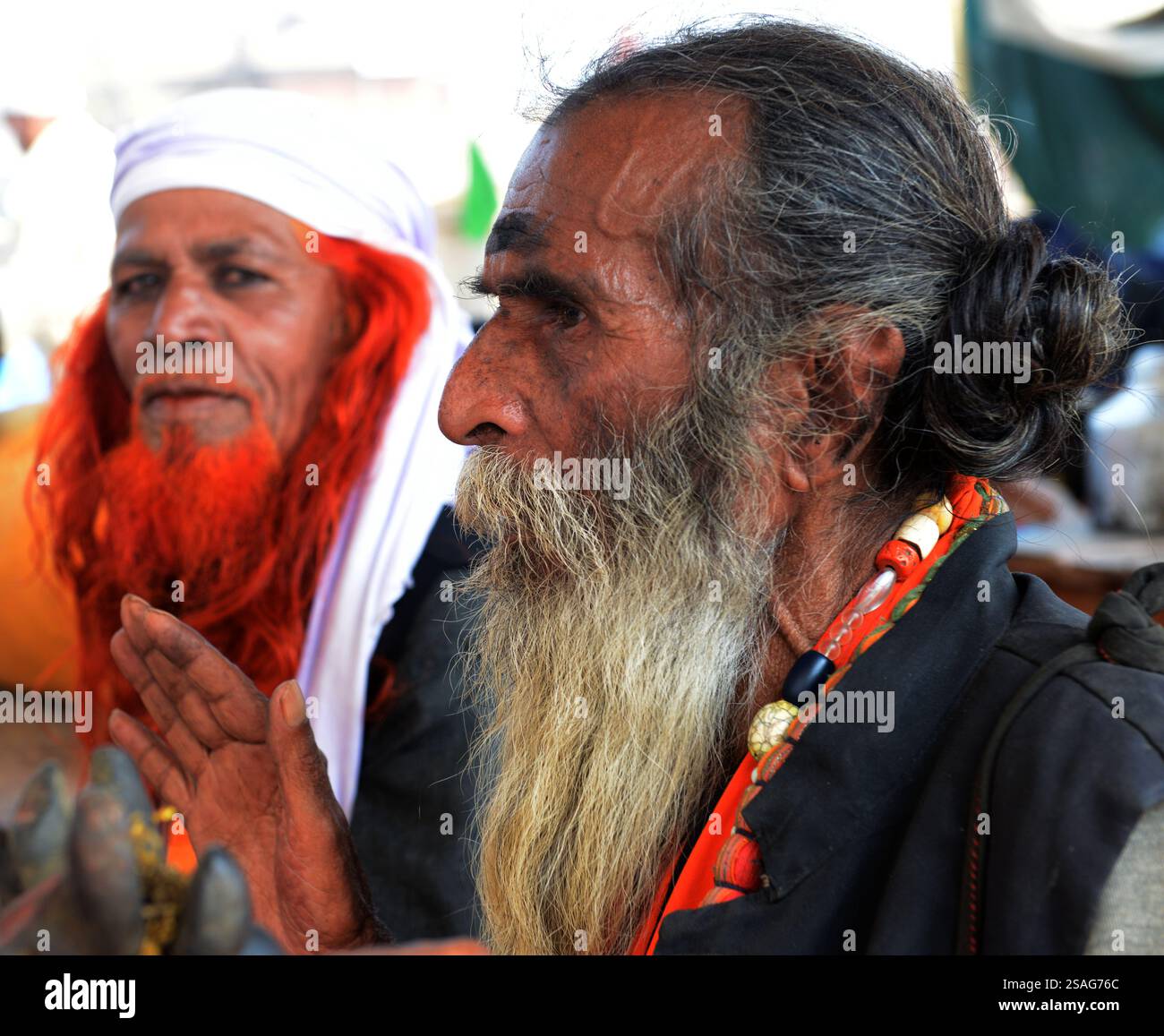 Portrait of a Sufi faqeer attending the annual 'Urs (death anniversary ...