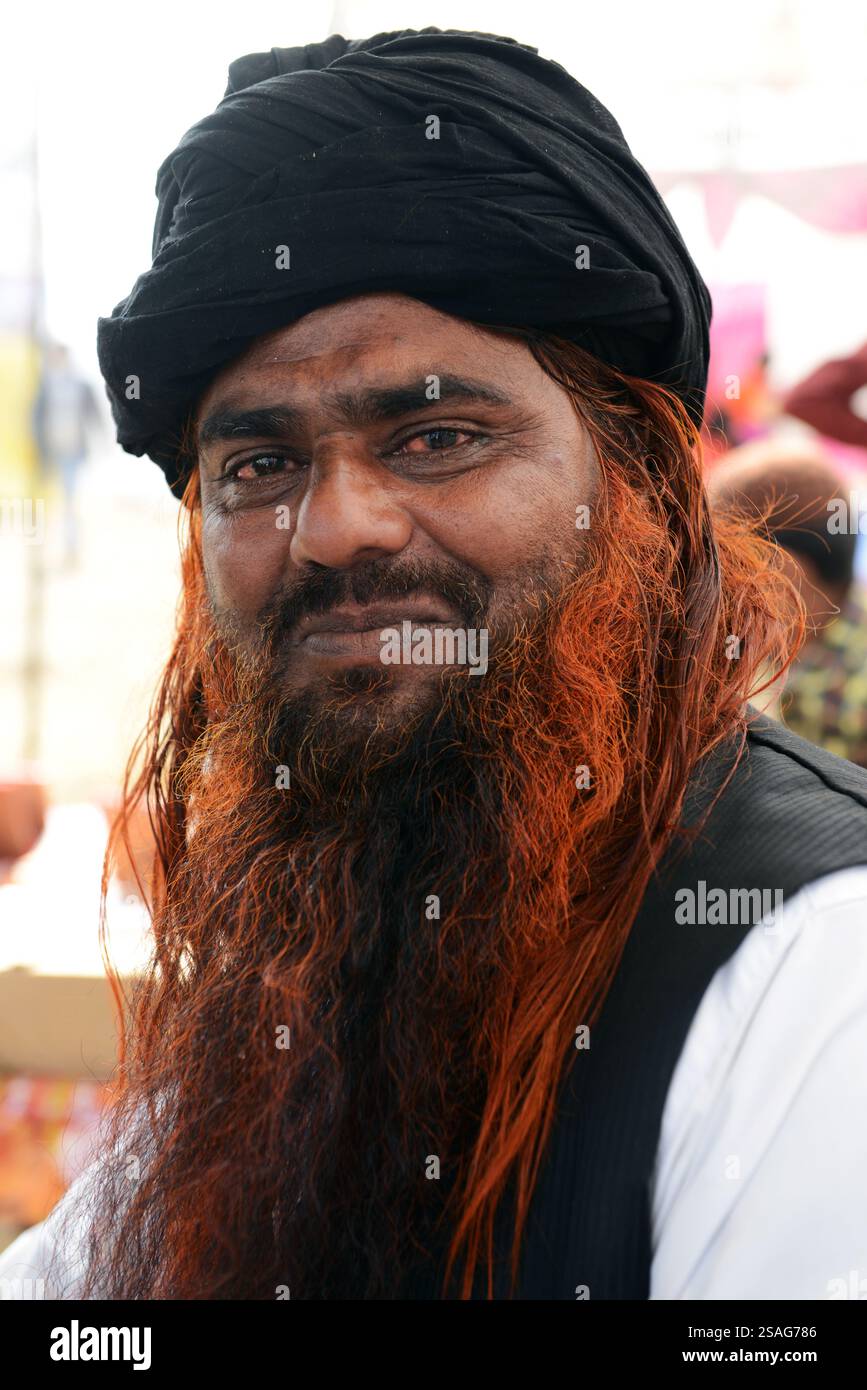 Portrait of a Sufi faqeer attending the annual 'Urs (death anniversary ...