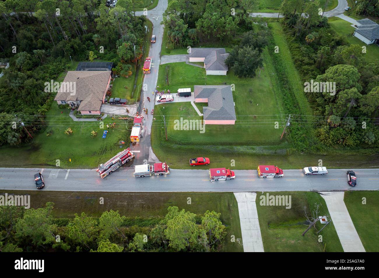 First responders arrived at fire alarm call ready to extinguish fire of ...