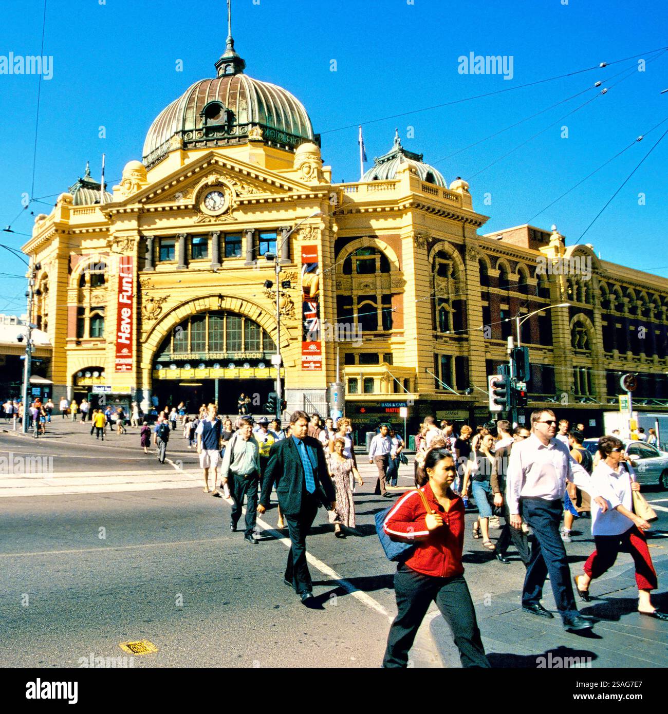 Flinders Street Railway Station, Melbourne, Australia, 2002 Stock Photo ...
