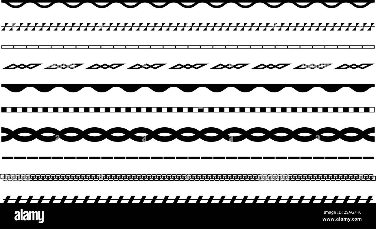 Border frame icon, divider horizontal line vector shape icon for ...