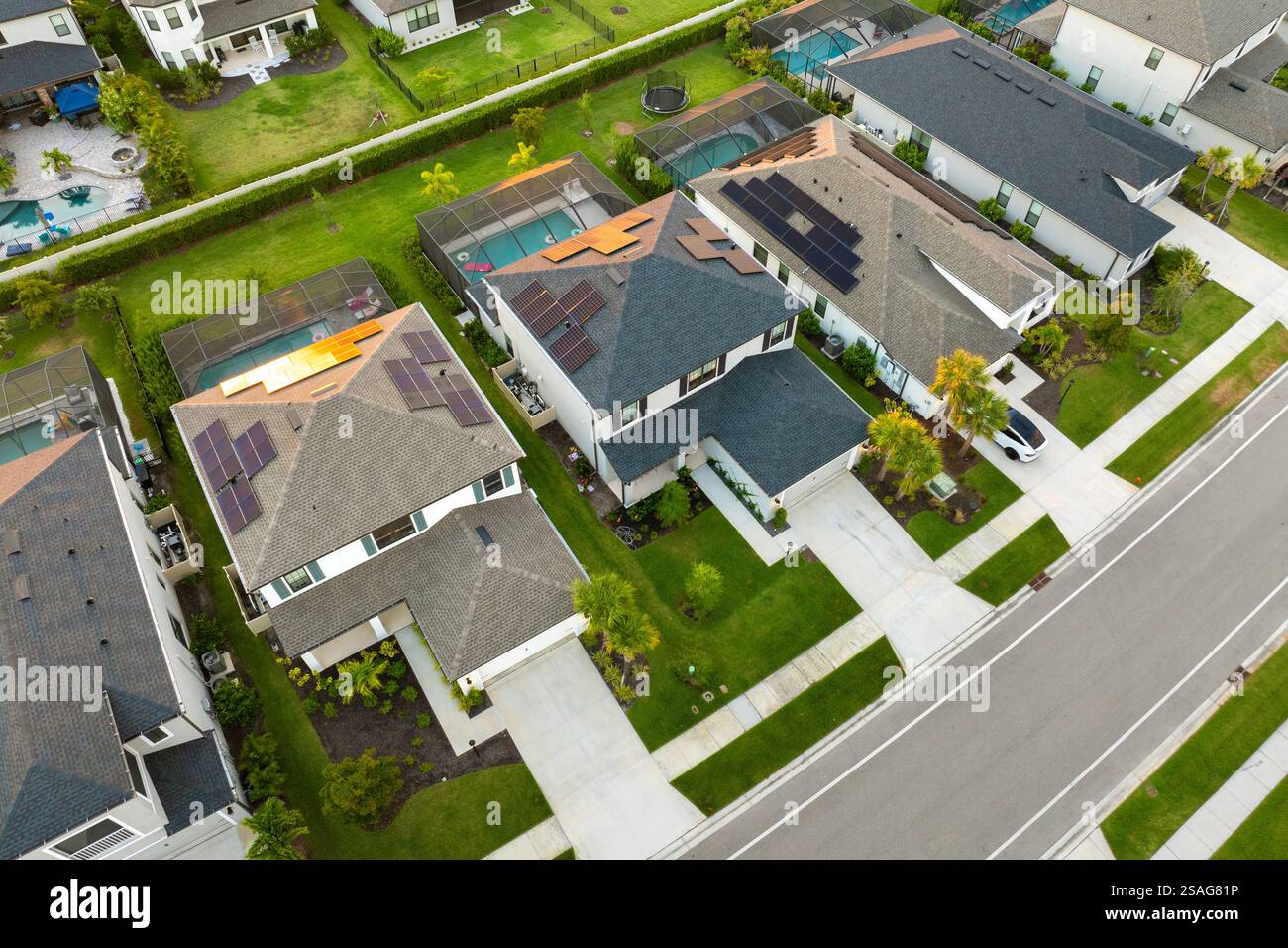 Large residential homes in southwest Florida gated community. American ...