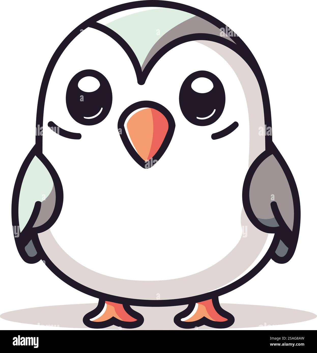 Penguin vector illustration. Cute cartoon penguin character Stock ...