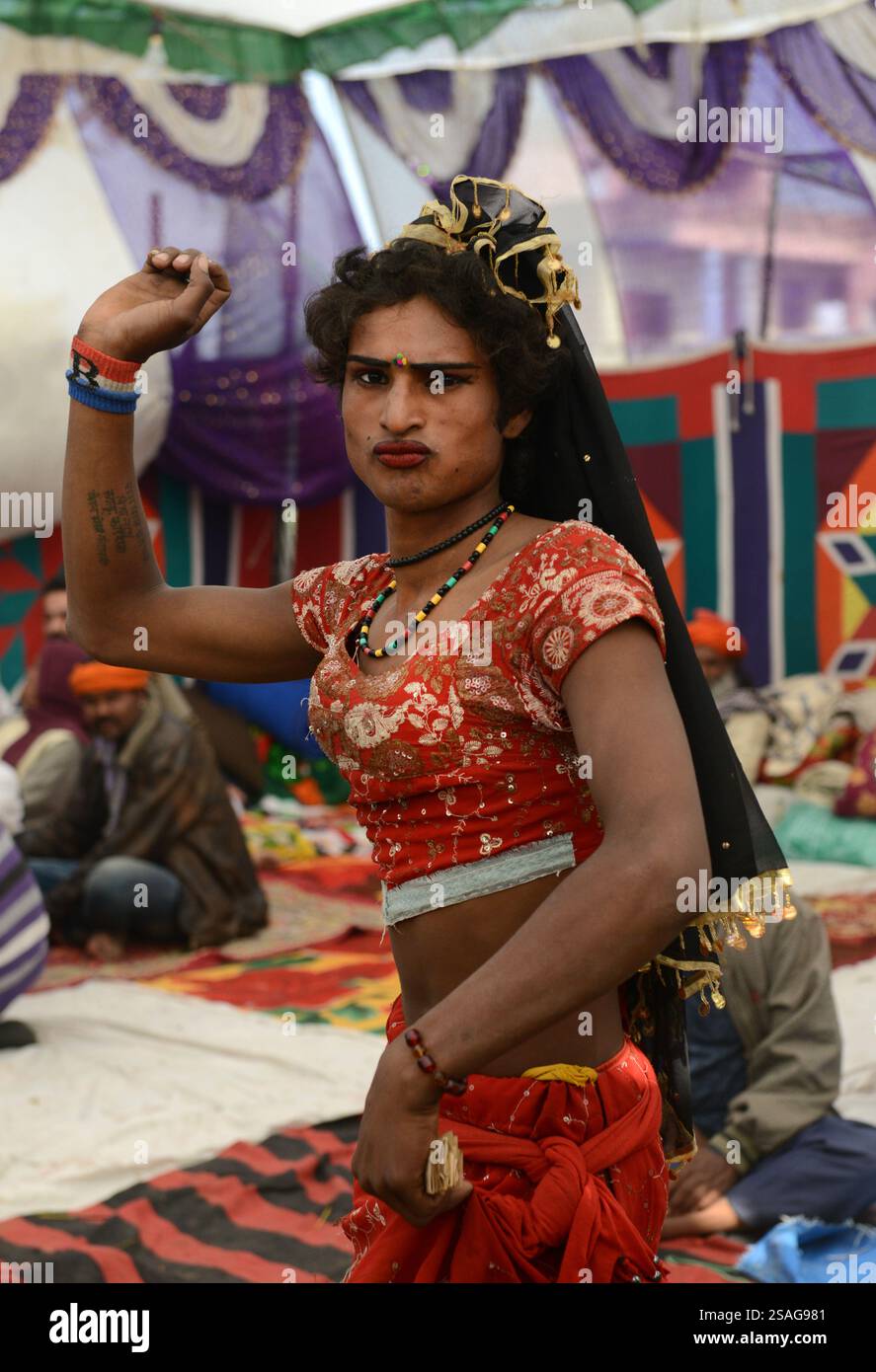 Portrait of a Hijra Third Gender taken at the annual Makanpur Mela in ...