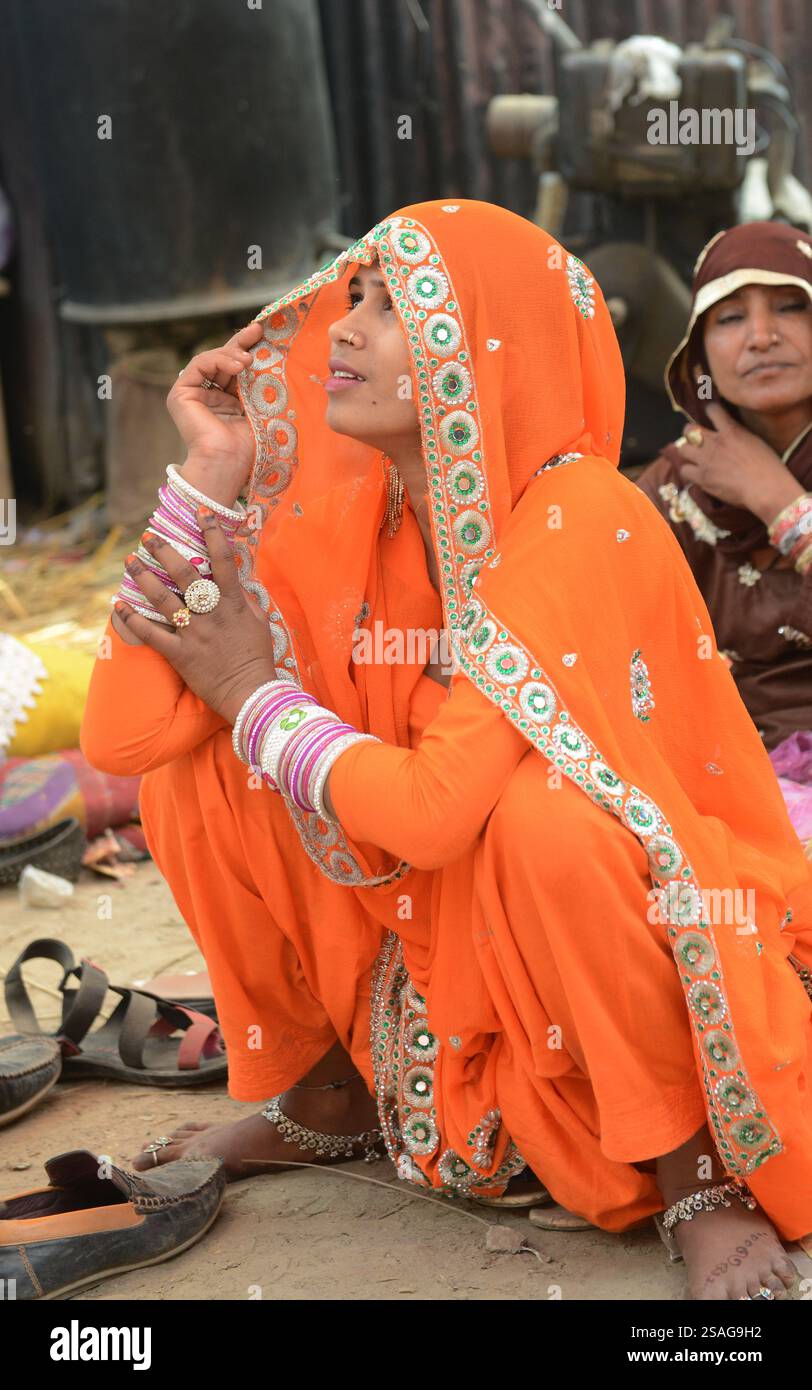 A colorfully dressed Sufi Muslim woman. Photo taken during the annual ...