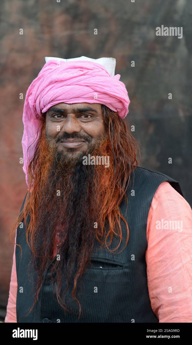 Portrait of a Sufi faqeer attending the annual 'Urs (death anniversary ...