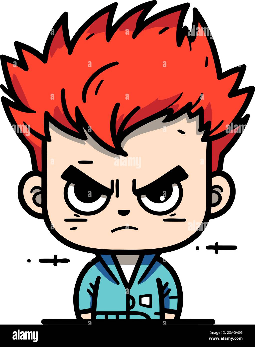 Angry boy cartoon. Vector illustration of angry boy cartoon character ...