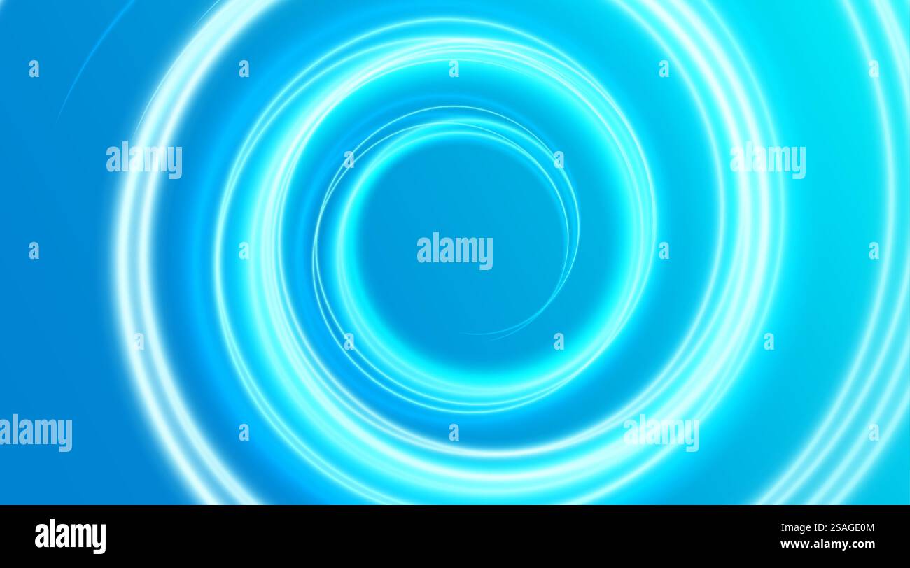 Bright blue vortex swirl Air purity and fluidity. Abstract aqua design ...