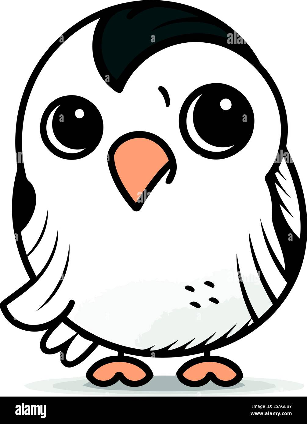 Penguin Bird Cartoon Mascot Character Vector Illustration Stock Vector ...