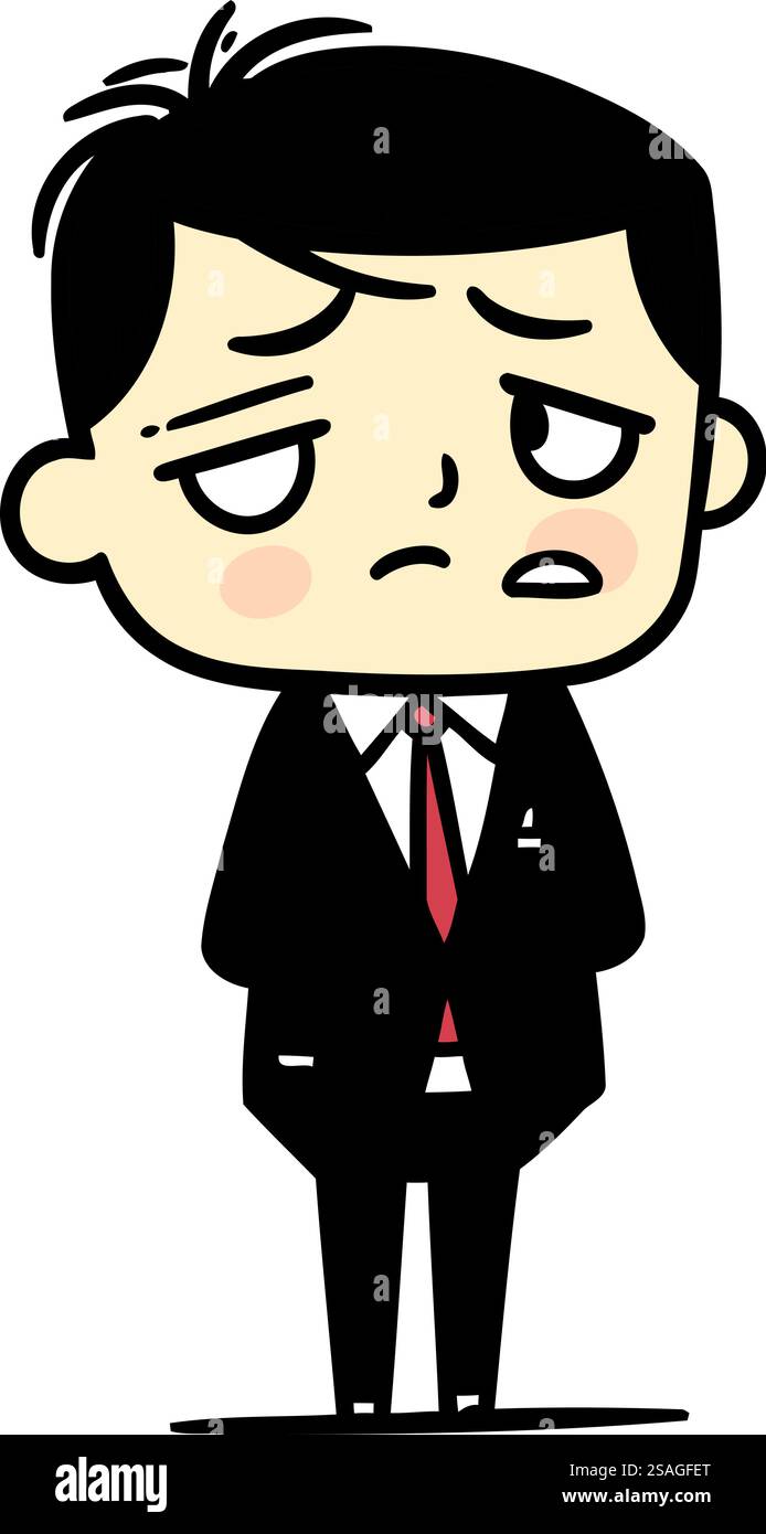 Upset Businessman Cartoon Vector Illustration Stock Vector Image & Art ...