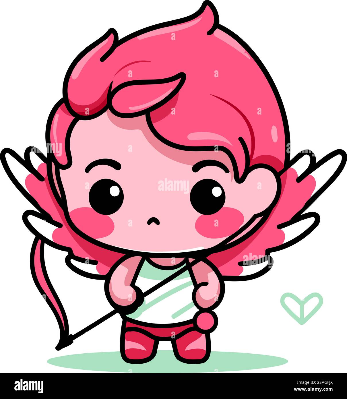 Cupid boy cartoon character. Cute valentine vector illustration Stock ...