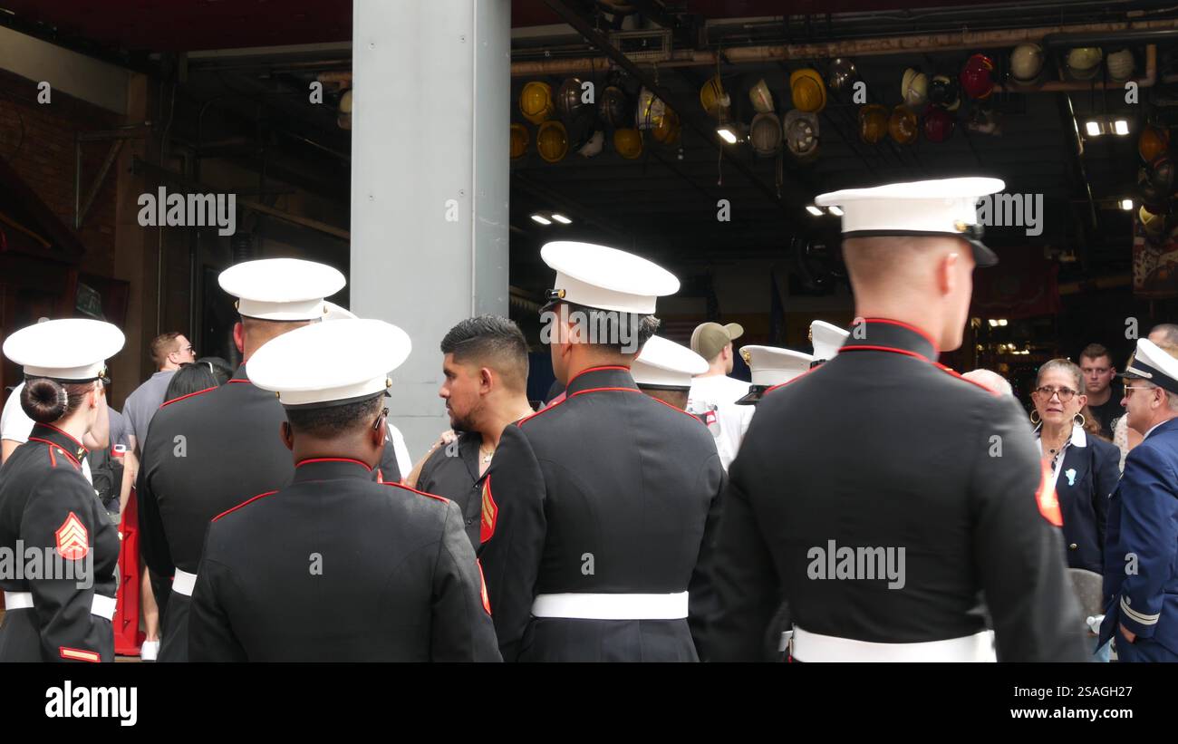 New York City, United States - 11 September 2023: Firefighters ...