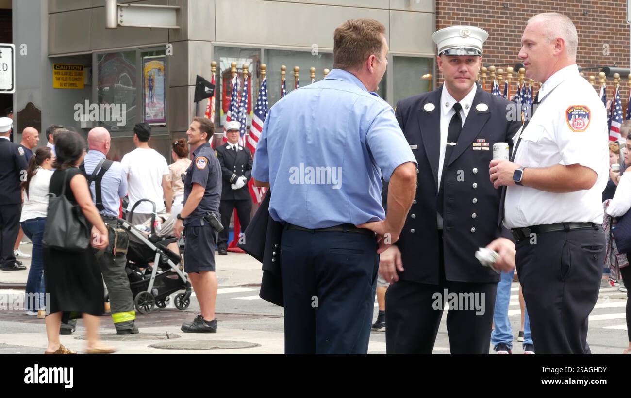 New York City, United States - 11 September 2023: Firefighters ...