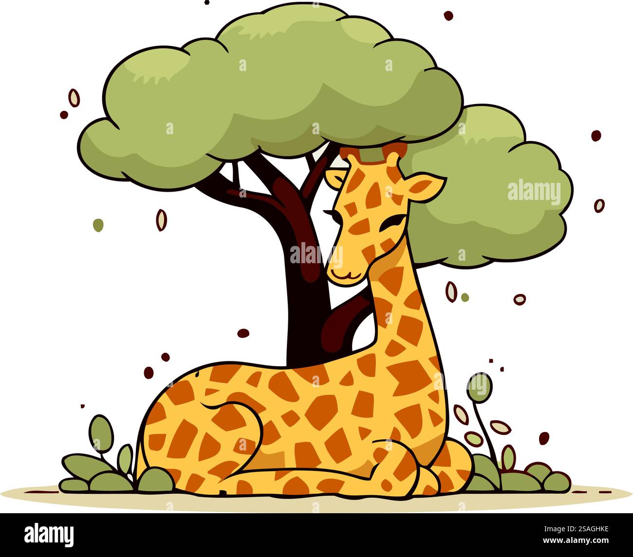 Sitting savannah Stock Vector Images - Alamy