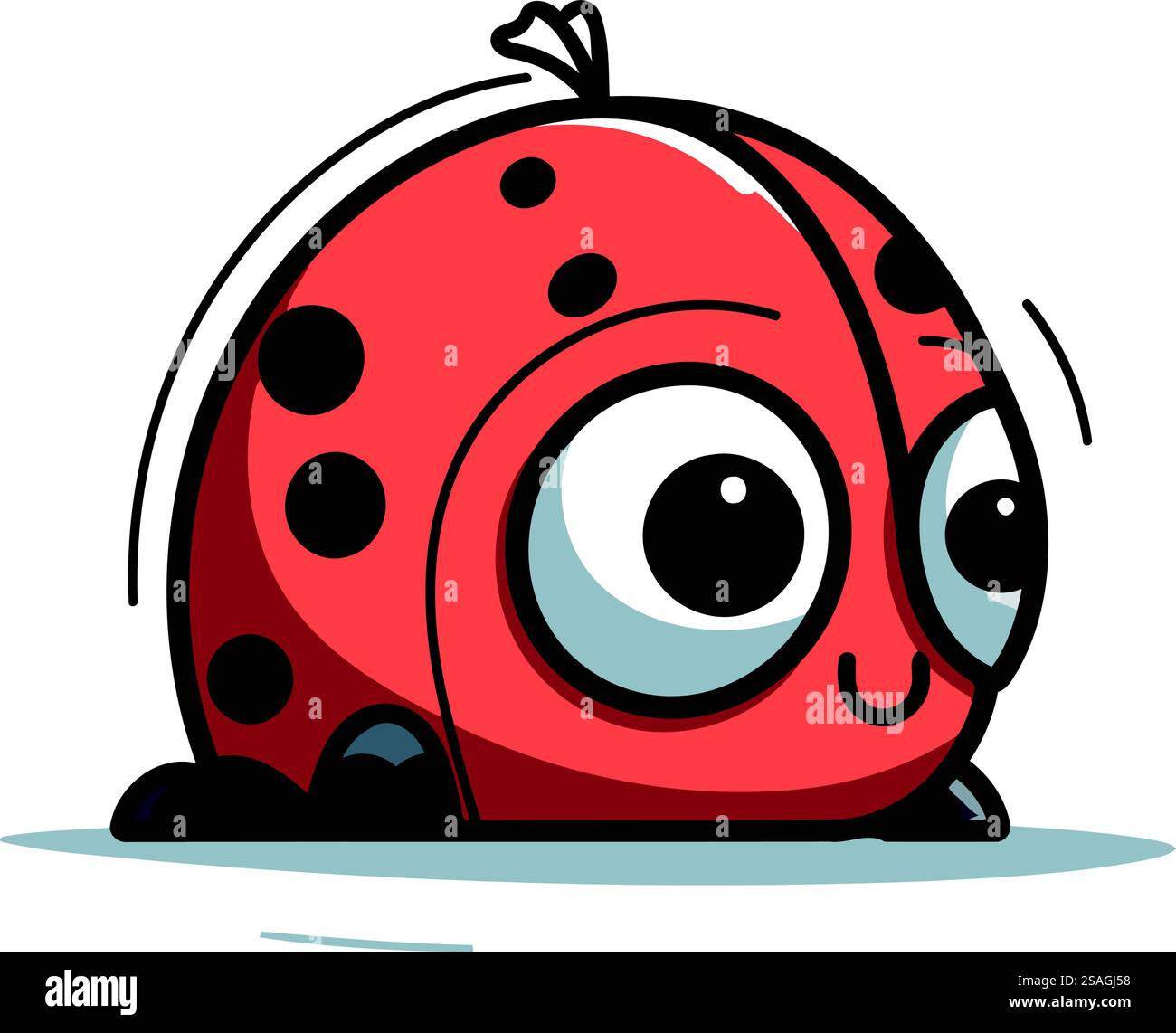 Cute cartoon ladybug. Vector illustration in a flat style Stock Vector ...