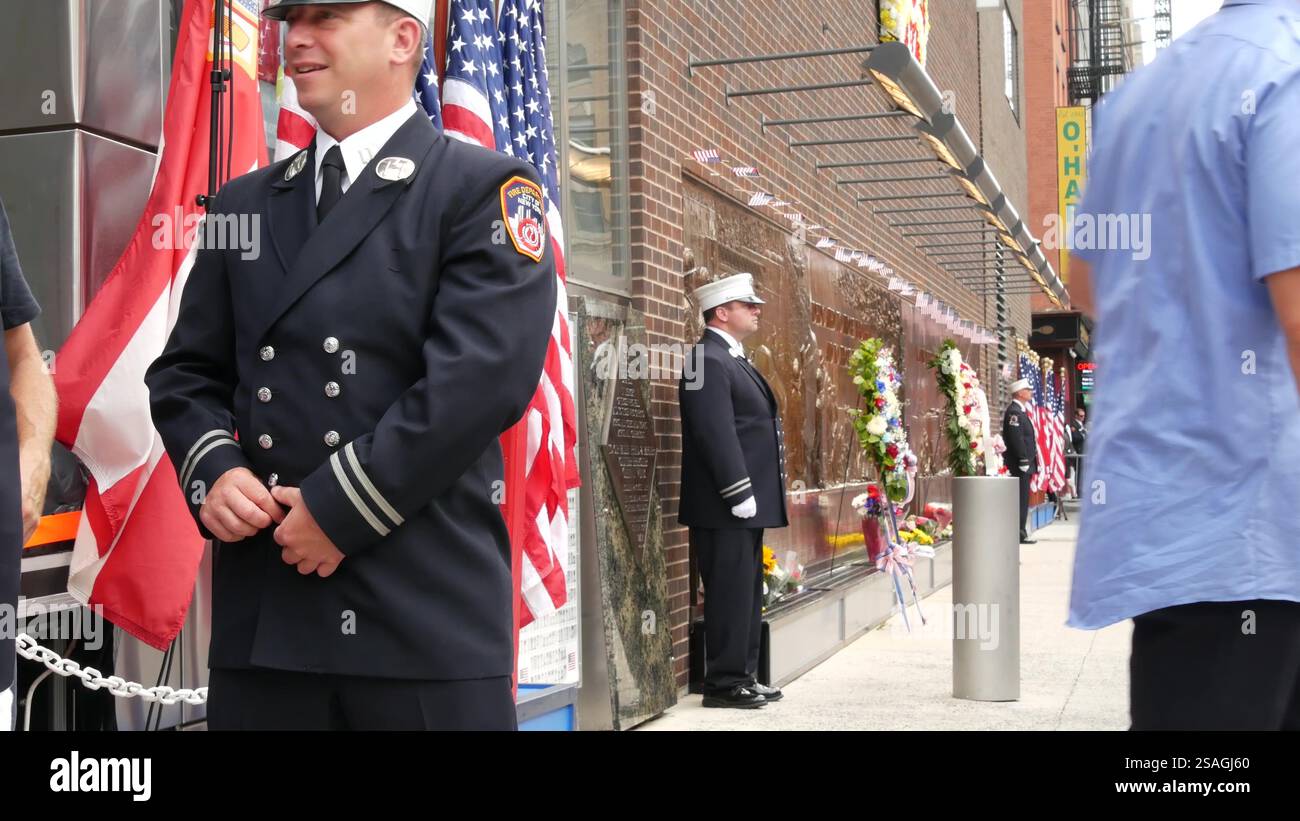 New York City, United States - 11 September 2023: Firefighters ...