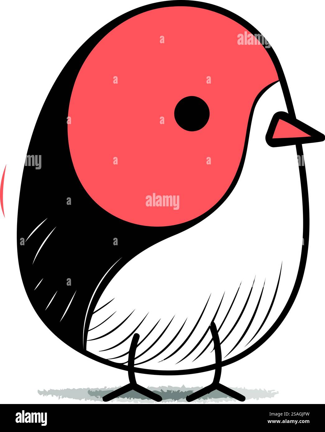 cute little bird cartoon vector illustration graphic design hand ...