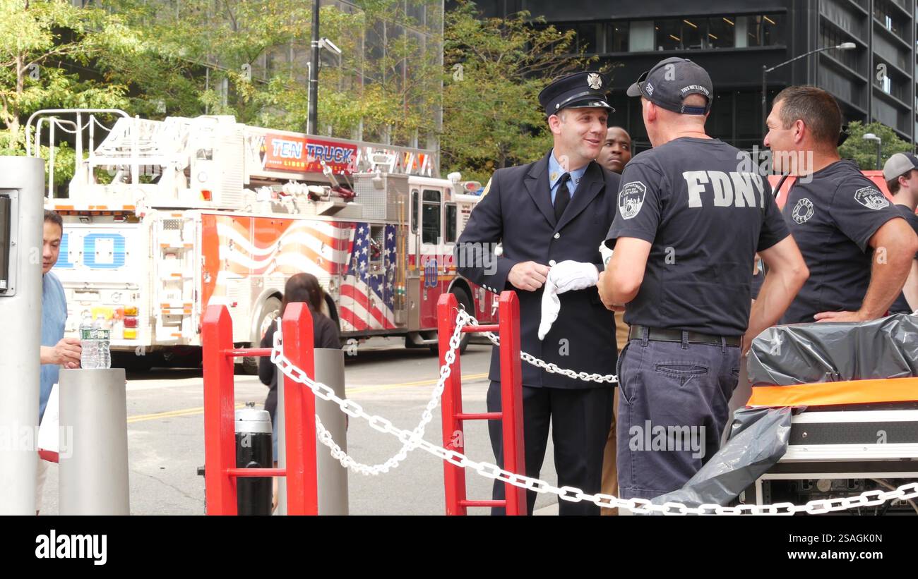 New York City, United States - 11 September 2023: Firefighters ...