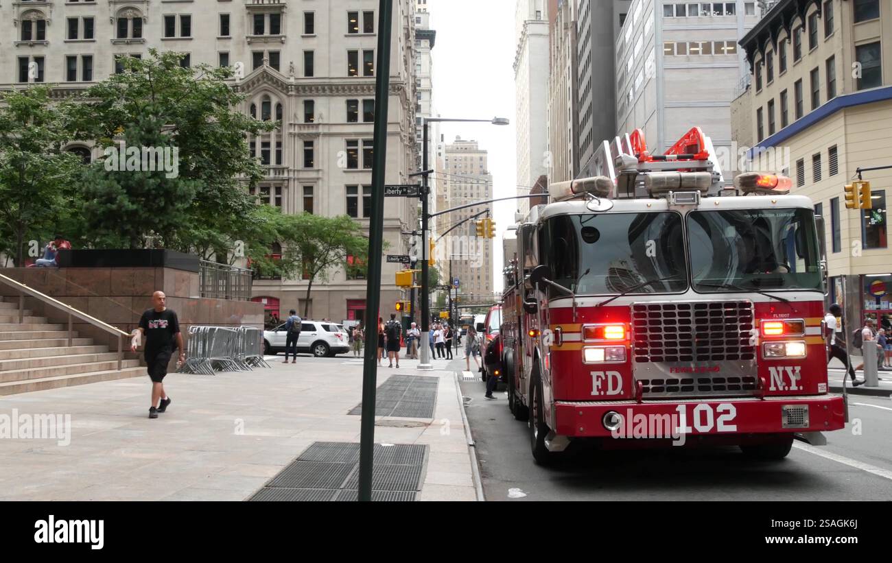 New York City, United States - 11 September 2023: Firefighters ...